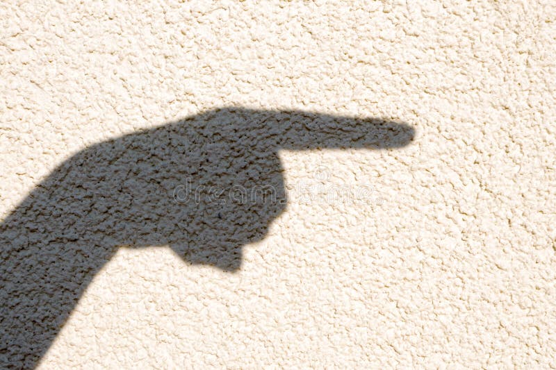 Shadow of a Hand on a Light Wall. Stock Photo - Image of finger, wall ...