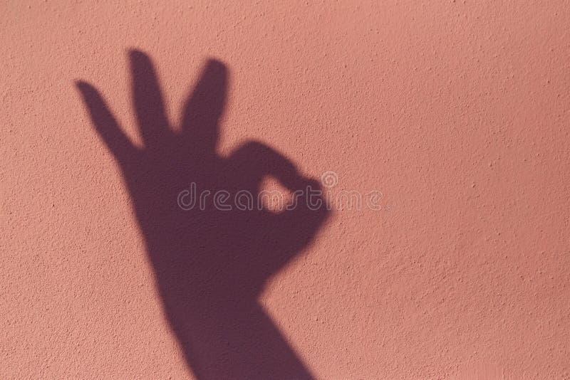 Shadow of the Hand that Made the Ok Sign Stock Image - Image of human ...