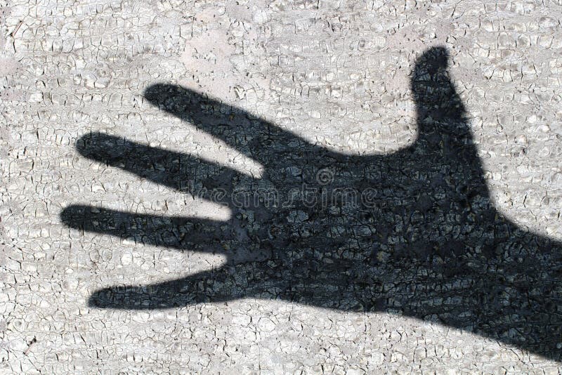 Shadow of hand one stock image. Image of concrete, graphic - 110551353