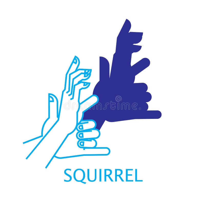 Shadow Hand Puppets on a White Background for Your Design. Shadow ...