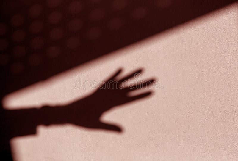 Shadow of the hand stock image. Image of body, monochrome - 108167393
