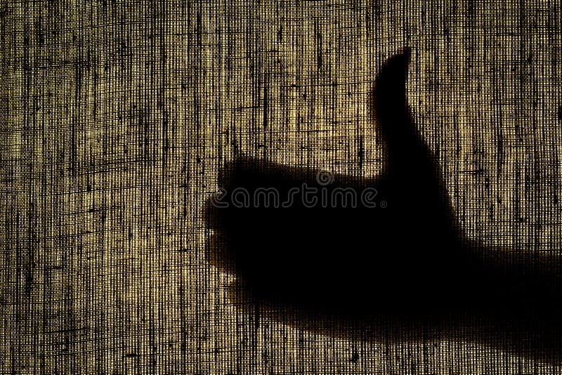 The Shadow Hand Shows the Gesture Well, Like a Gesture on a Worn Stock ...