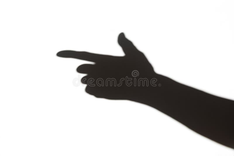 Shadow of a hand stock photo. Image of dark, hand, point - 126681480