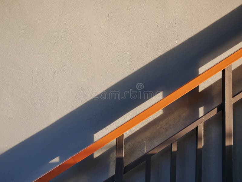 Shadow and Line of Handrail. Stock Photo - Image of curve, factory ...