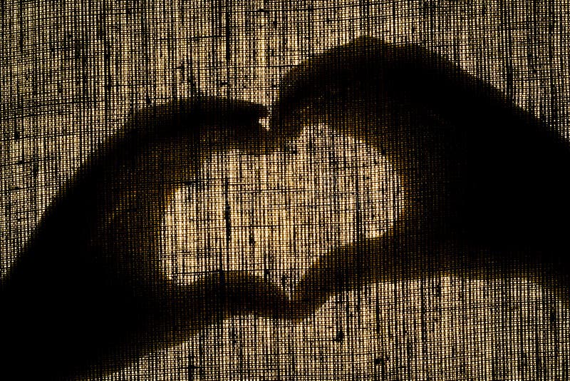 The Shadow Hand Shows the Gesture Well, Like a Gesture on a Worn Stock ...