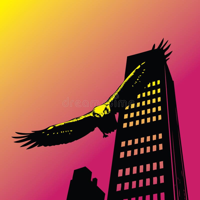 Shadow of a Hawk, Simple Vector Illustration. Stock Vector ...