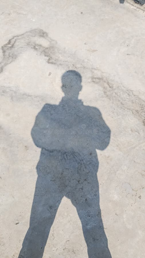 Shadow of a Human Being in Careful Posture. Stock Image - Image of ...