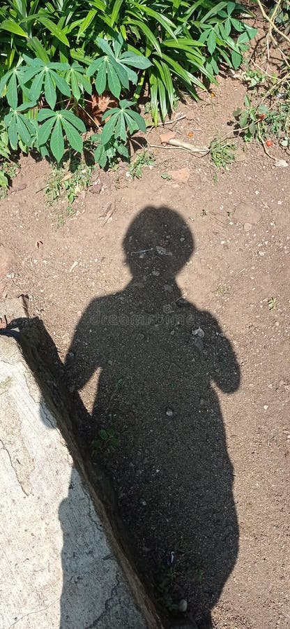 The Shadow of the Human Body in the Morning Stock Image - Image of ...