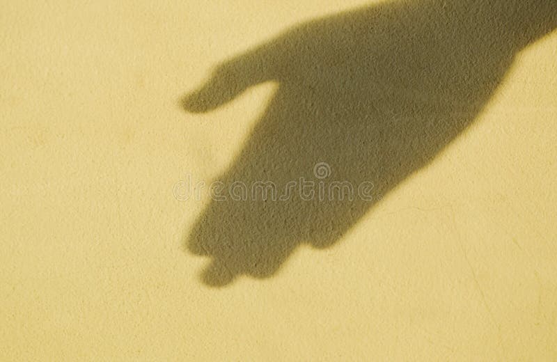 Shadow of Human Hand on Cement Wall Stock Photo - Image of body, finger ...