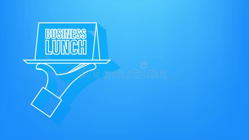 Shadow Icon with Business Lunch. Motion Graphic Stock Footage - Video ...