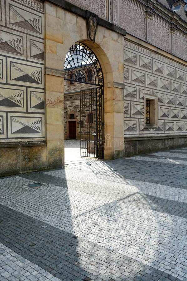 Shadow of an iron gate stock image. Image of praha, nature - 309998009