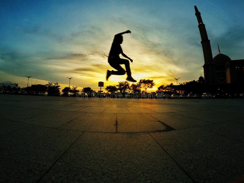 Shadow Jump stock image. Image of jump, sport, shilouete - 86504683