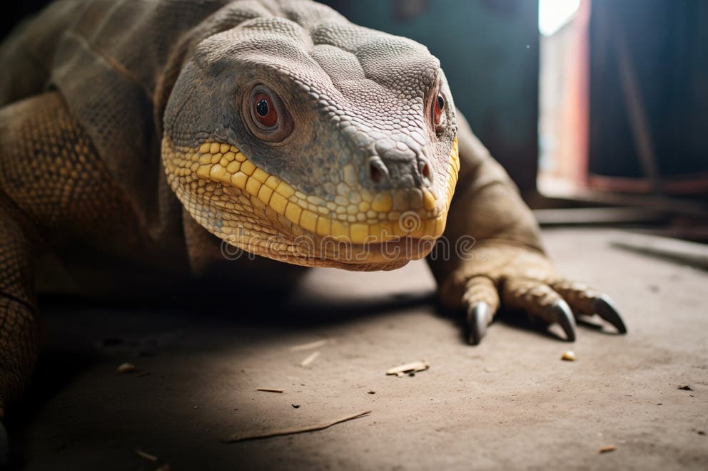 Shadow of Komodo Dragon at Noon Stock Illustration - Illustration of ...