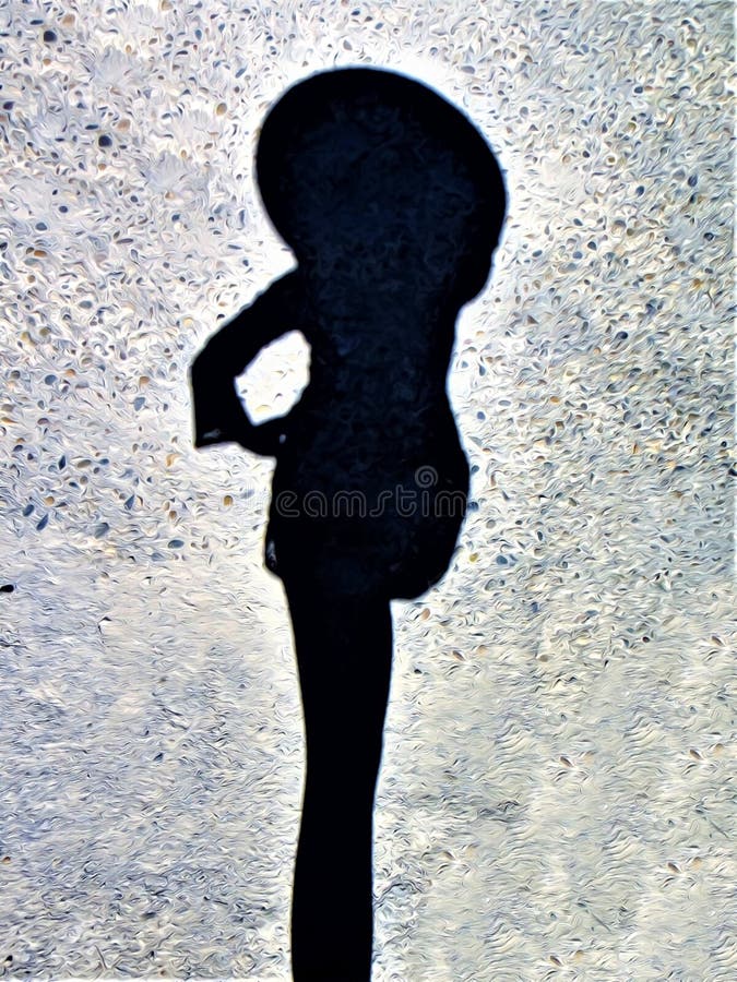 Shadow of a lady in a hat stock illustration. Illustration of shadow ...