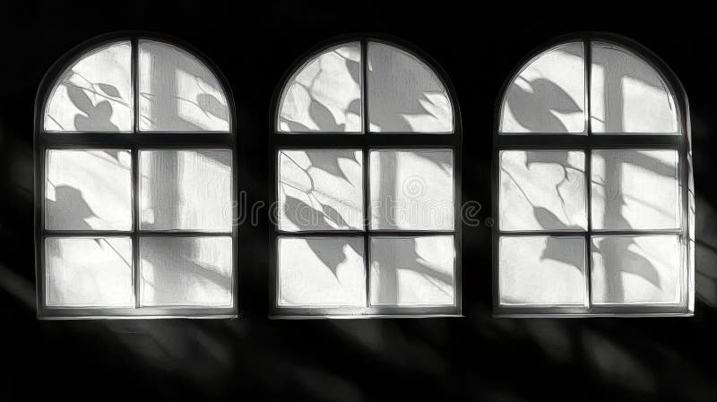 Shadow of Leaves on Window Panes Stock Photo - Image of impact, window ...