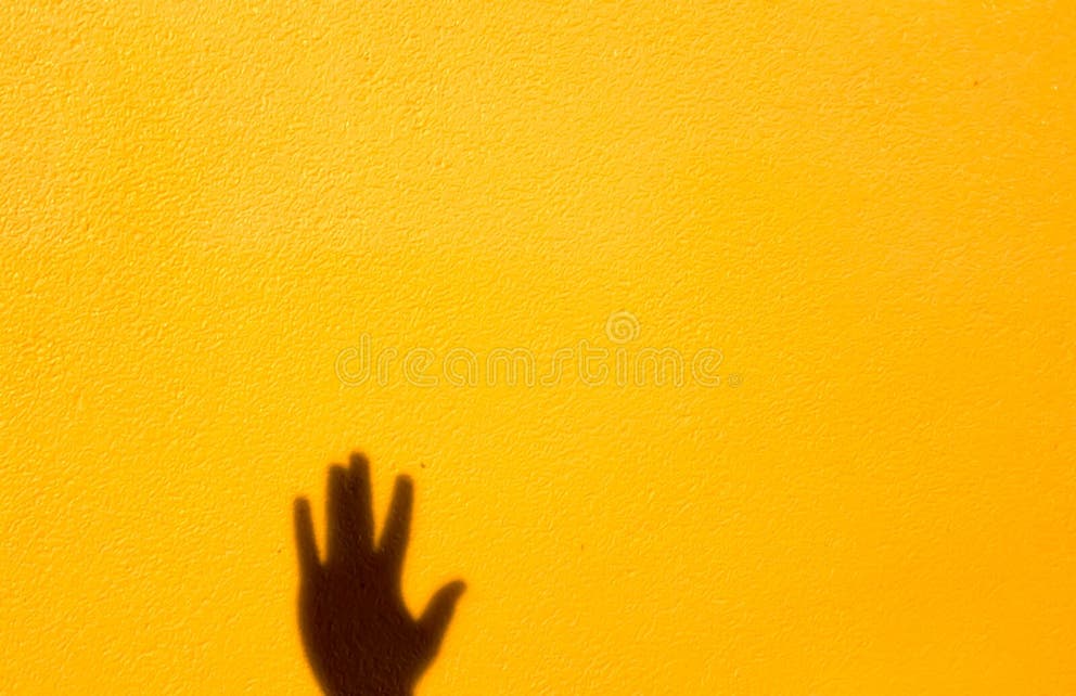 Shadow of the Left Hand on the Wall Stock Photo - Image of hold, women ...