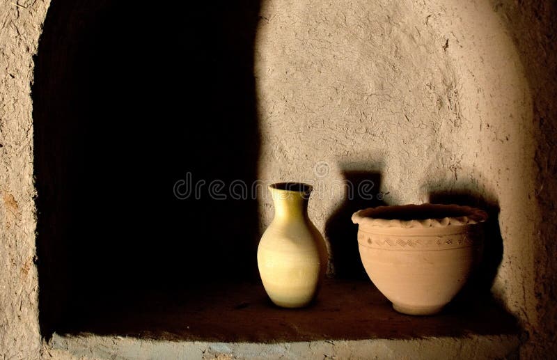 Shadow and Light Over Clay Pots Stock Image - Image of iver, clay ...