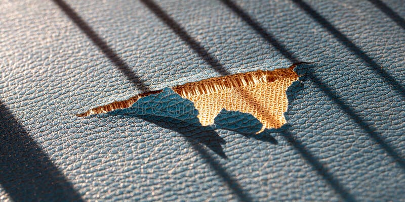 Shadow Lines on Blue Leather Material Stock Photo - Image of texture ...