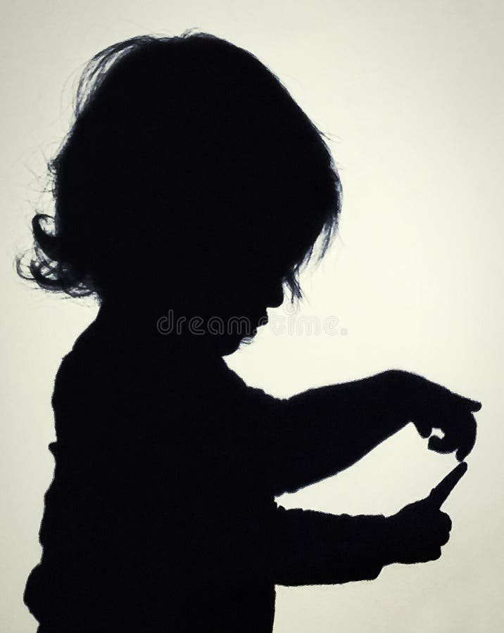 Shadow of a Little Girl in Front of a Wall Stock Image - Image of girl ...