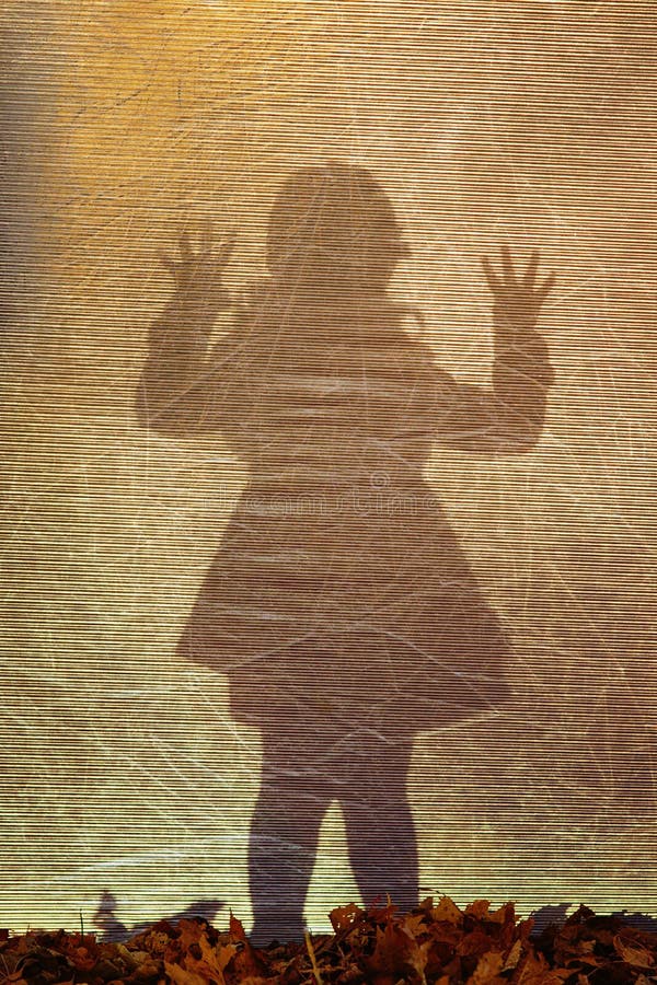 Shadow of a little girl stock photo. Image of silhouette - 68069256