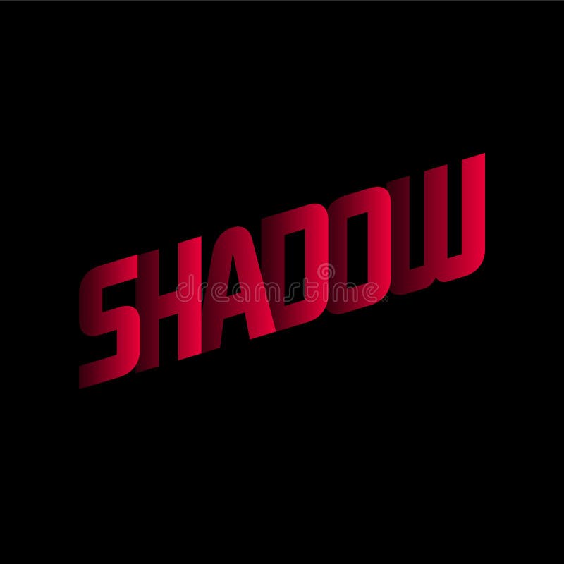 Shadow Logo Red Letters Shadows Black Background Stock Illustrations ...