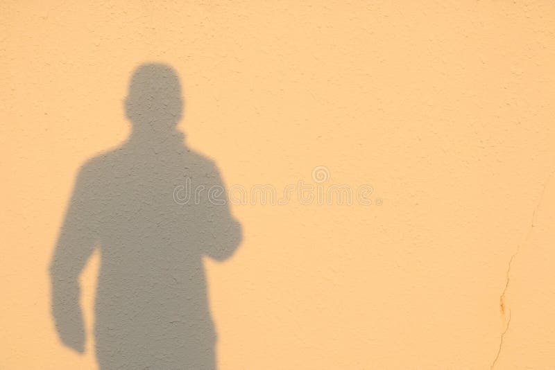 Shadow of Male Photographer on Morning Sunlight Stock Image - Image of ...