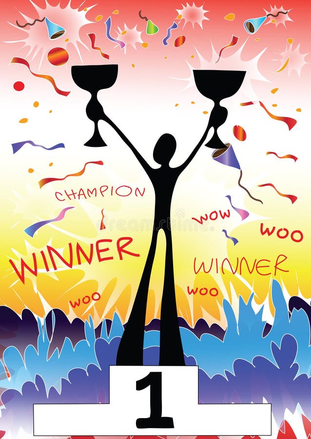 Shadow man champion stock vector. Illustration of champion - 14850183