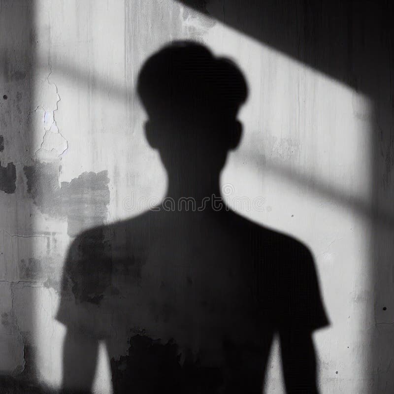 The Shadow of a Man on an Old Wall. Stock Image - Image of human ...