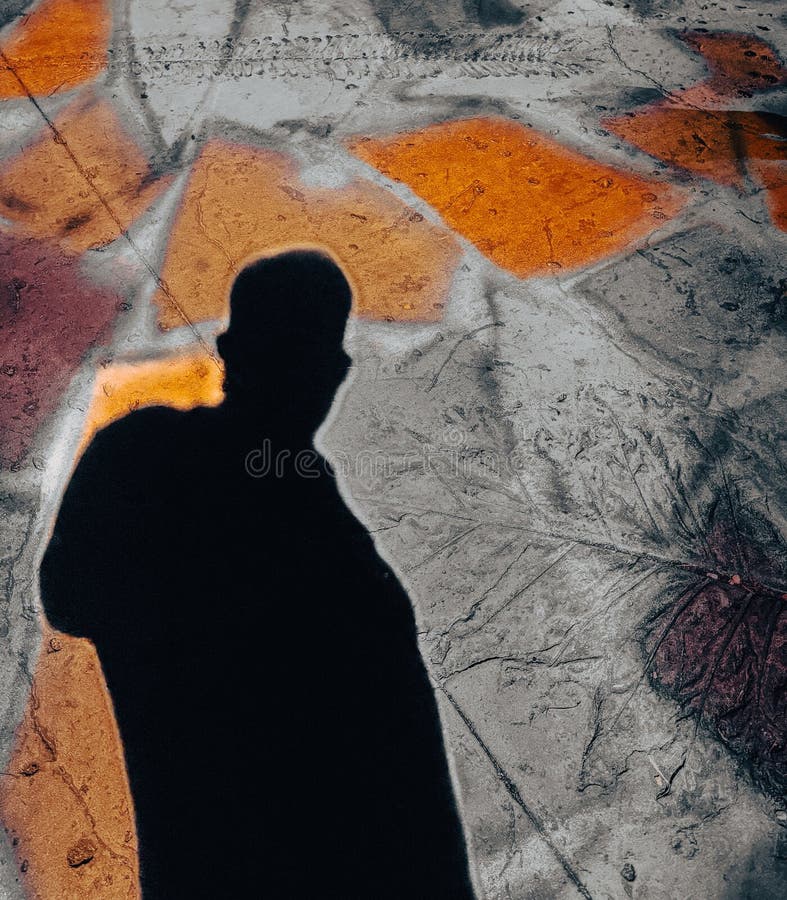 Shadow of the Man with the Pavement. Stock Image - Image of shadows ...