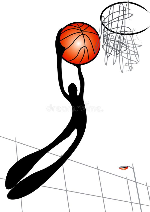 Shadow Man Playing Basketball Stock Vector - Illustration of gimmick ...