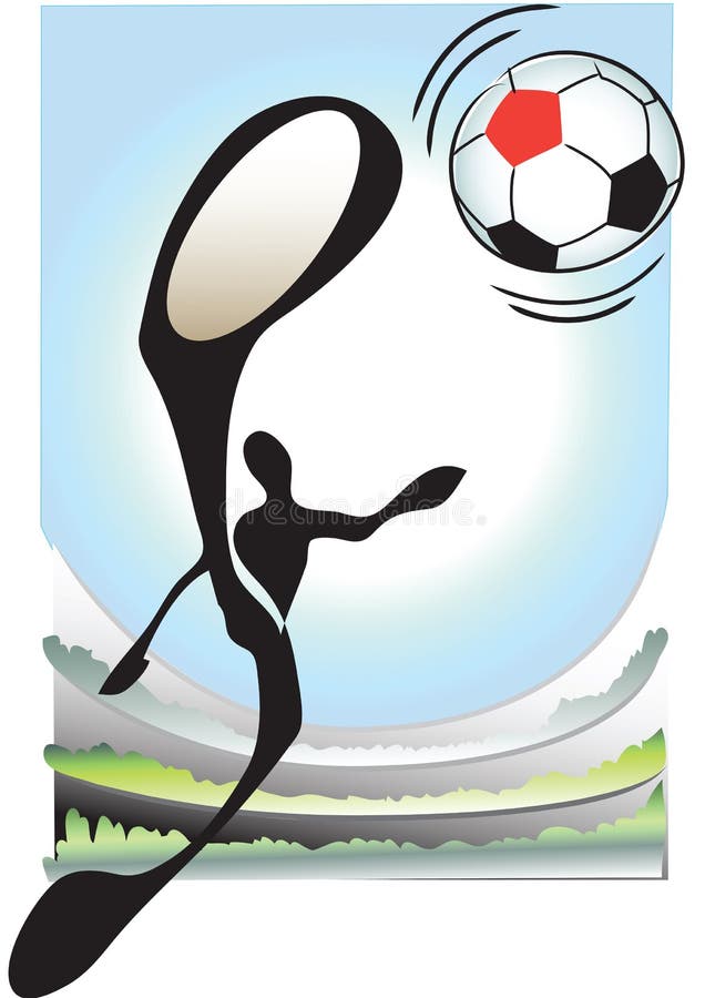 Shadow man playing soccer stock vector. Illustration of athletic - 14556477