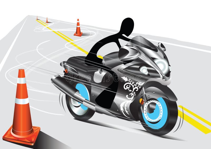 Shadow Man Riding Motorcycle Vector Design Stock Vector - Illustration ...