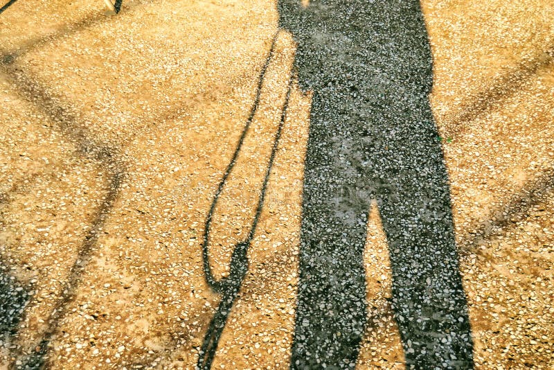 Shadow of the man and rope stock image. Image of color - 201378609