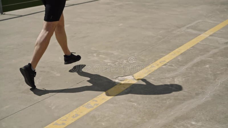 Shadow of Man Running Fast and Intense in Forest Stock Video - Video of ...