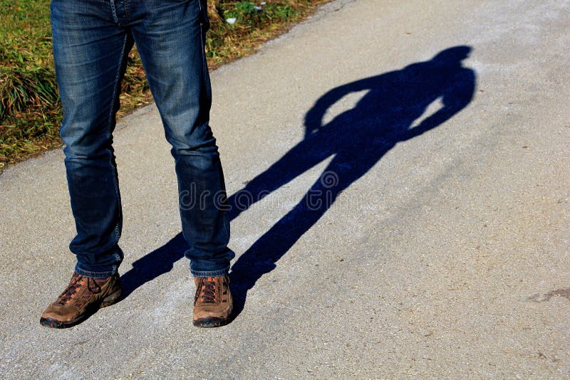 Shadow of a man stock image. Image of lift, daylight - 63405703