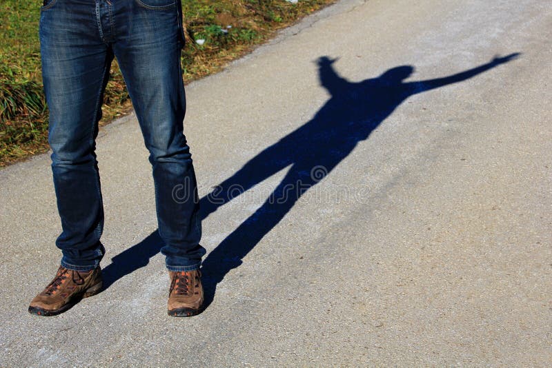 Shadow of a man stock photo. Image of walking, human - 63405918