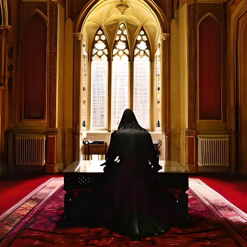 Shadow of a Man in a Stately Room Stock Illustration - Illustration of ...