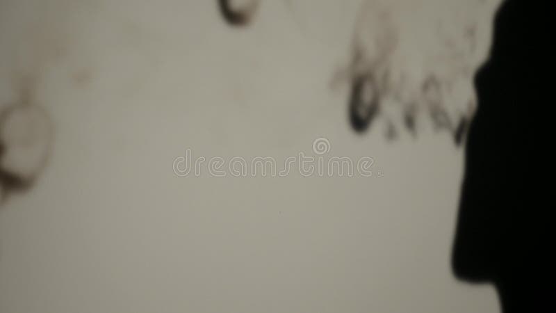 Shadow of a Man Who Smokes Hookah Stock Video - Video of addict, arab ...