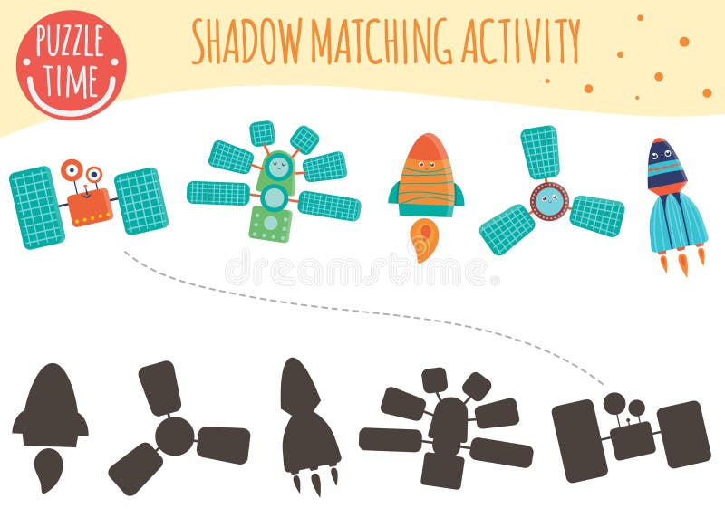 Shadow Matching Activity with Children in the Garden. Preschool Puzzle ...