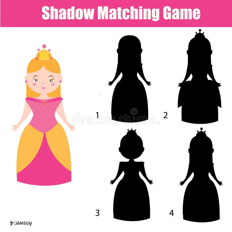 Shadow Matching Game. Find the Correct Shadow Kids Activity Stock ...
