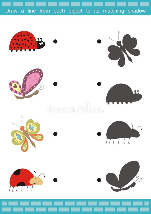 Shadow Matching Game (17) stock vector. Illustration of education ...