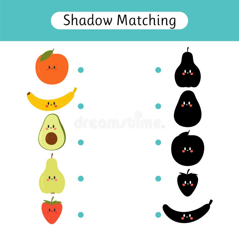 Matching Shadow Fruits Stock Illustrations – 109 Matching Shadow Fruits ...