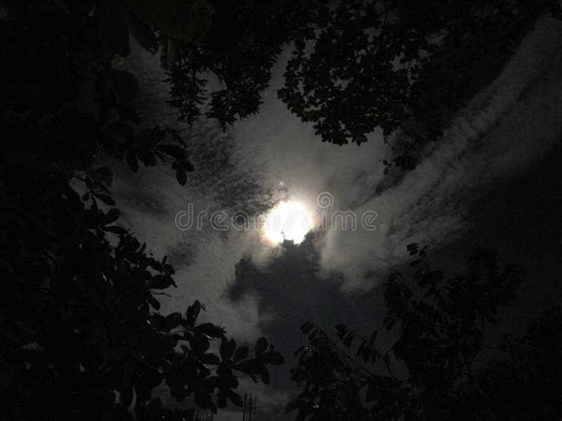 Shadow Moon stock photo. Image of full, cloudy, shadow - 120666454