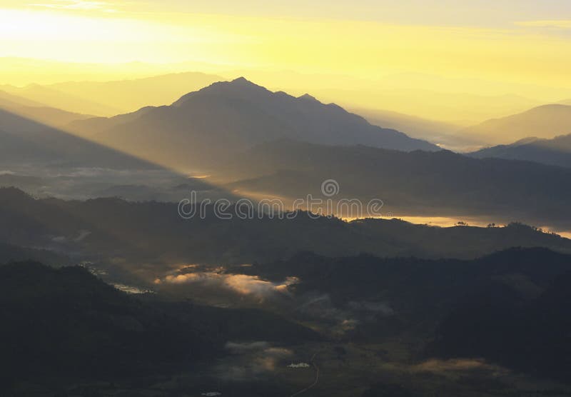Shadow Mountain in Evening after Sunset Stock Photo - Image of ...