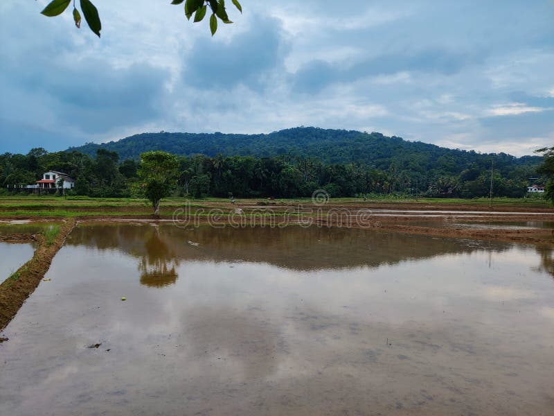 Shadow of a Mountain Range in the Water Stock Image - Image of lake ...