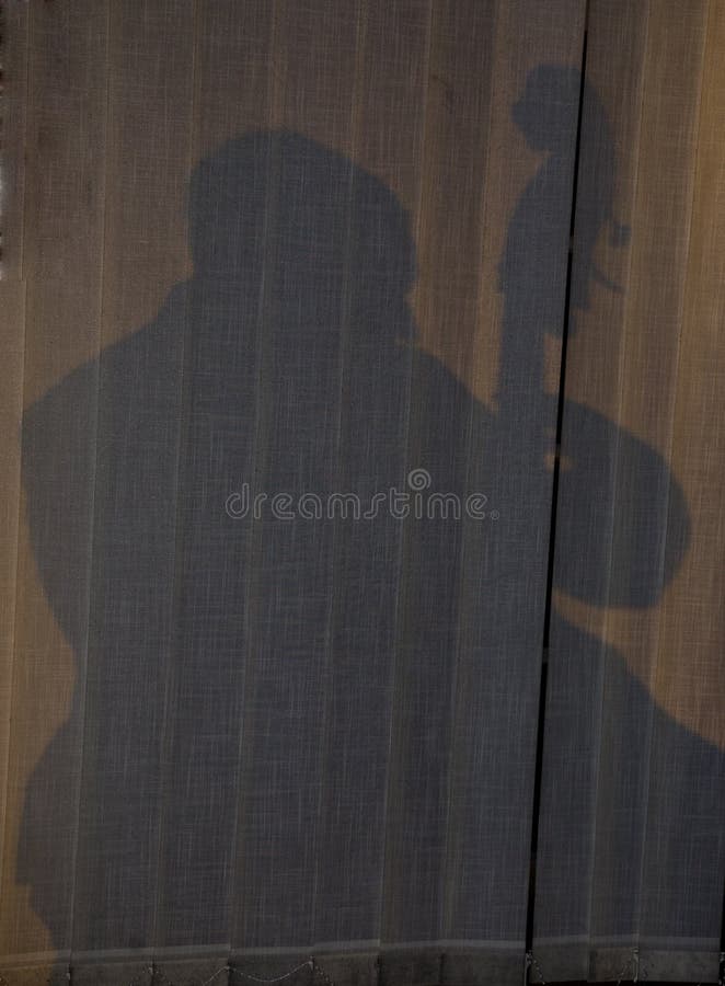 Shadow Musician Playing Cello on Verticals Stock Photo - Image of ...