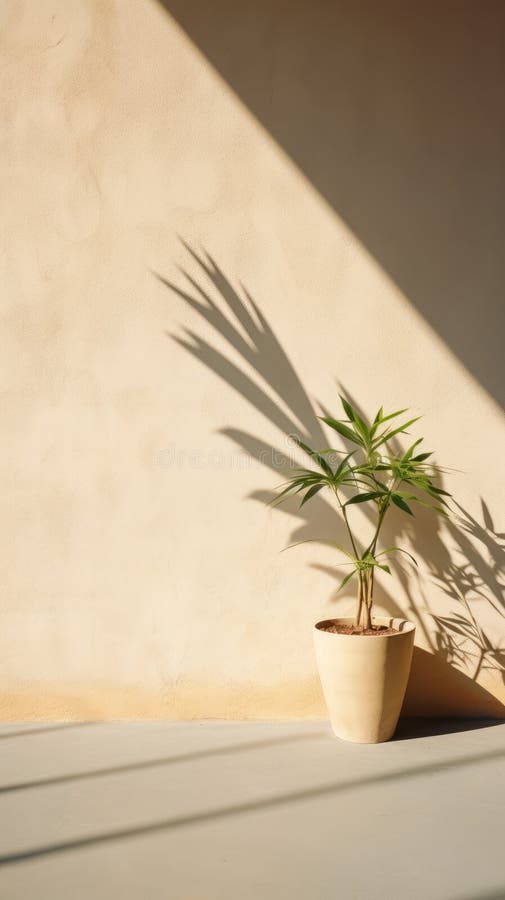 Shadow on a Natural-colored Wall from a Window Stock Photo - Image of ...
