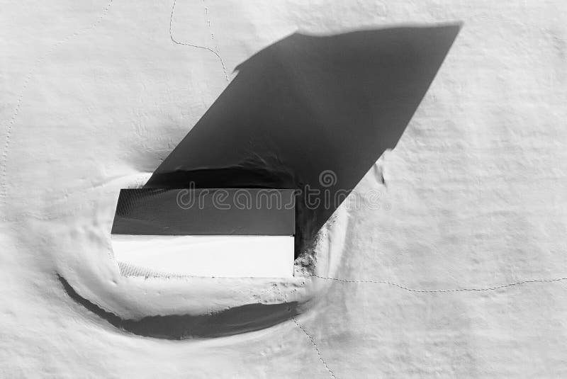 Shadow of an Old Barn House Stock Image - Image of copy, winter: 211654489