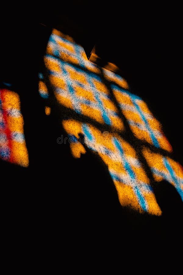 Shadow from an Old Stained Glass Window Stock Image - Image of ancient ...