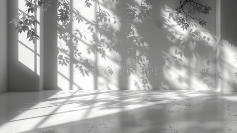 Shadow Overlay Effect on Isolated Background with Window Lighting ...